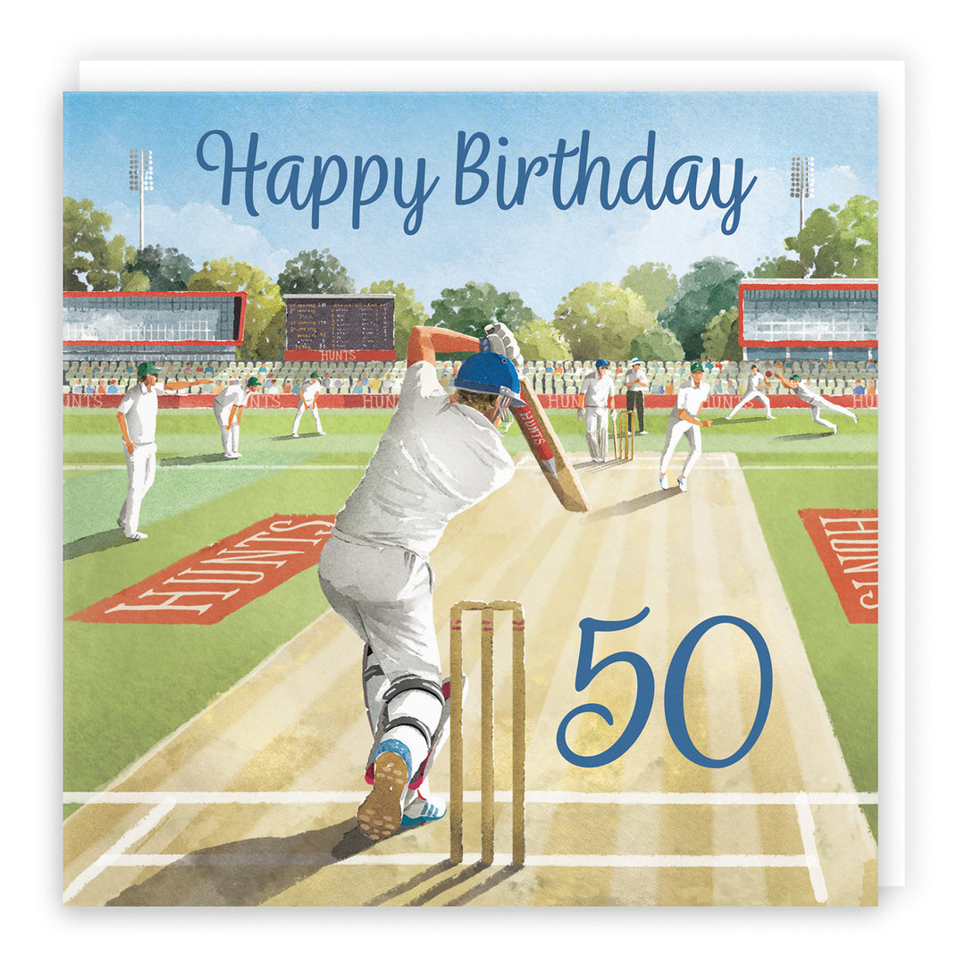 50th Cricket Birthday Card Milo's Gallery – Hunts England